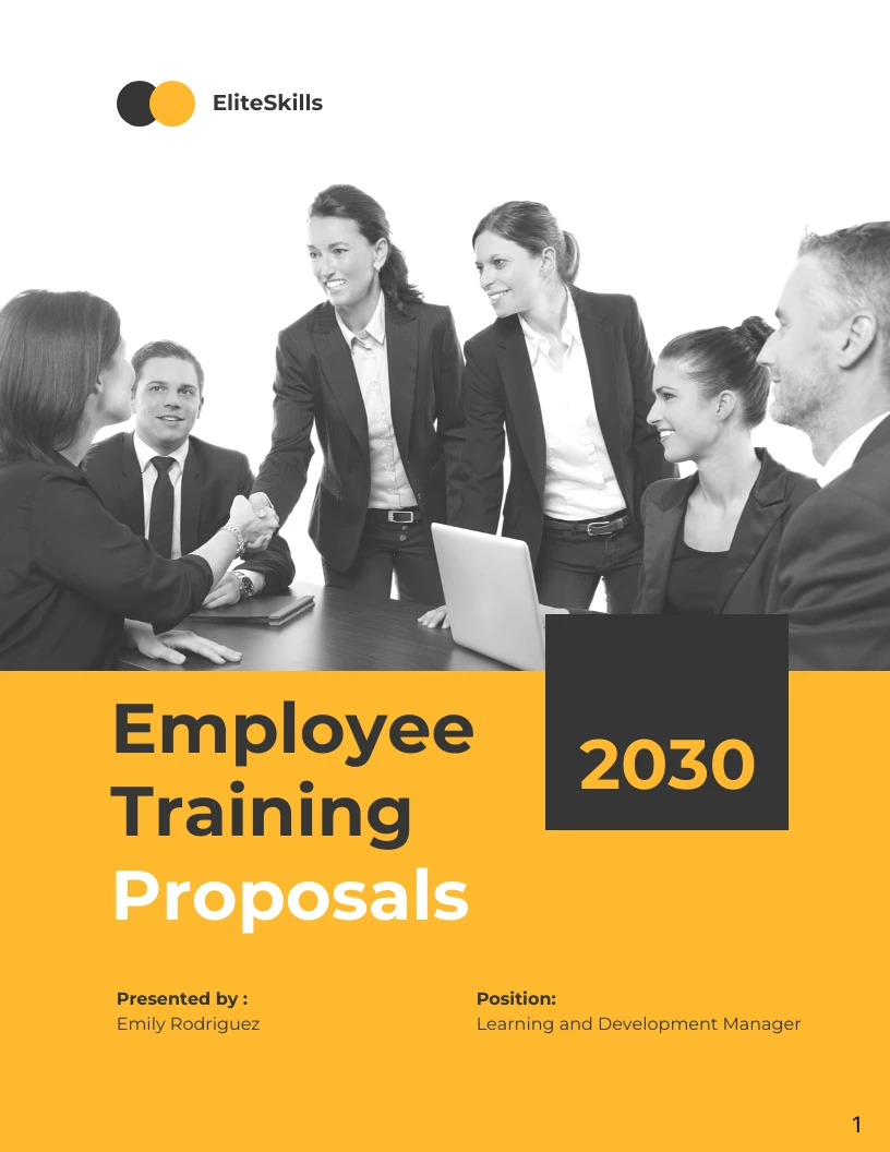 Employee Training Proposal Template - Venngage