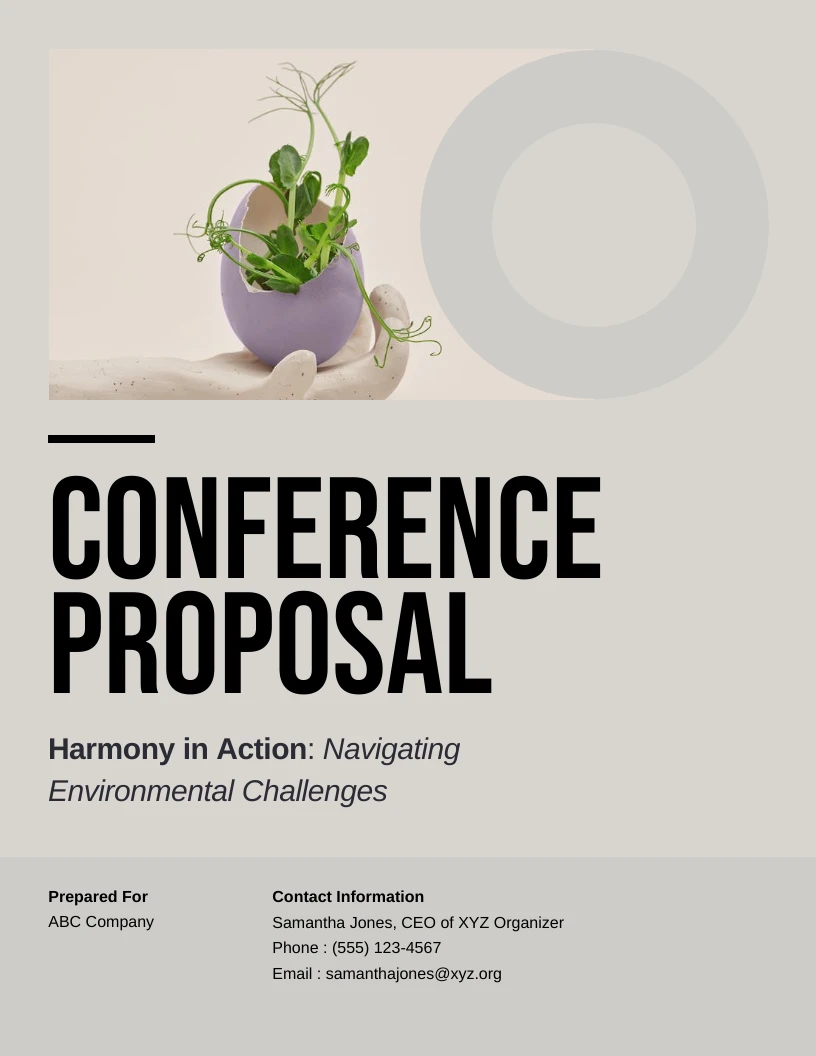 Environmental Conference Proposal Template - Venngage