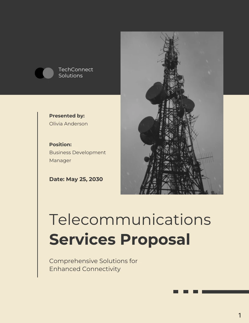 Telecommunications Services Proposal Template - Venngage