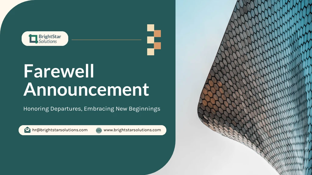 Goodbye Colleagues Company Presentation - Venngage