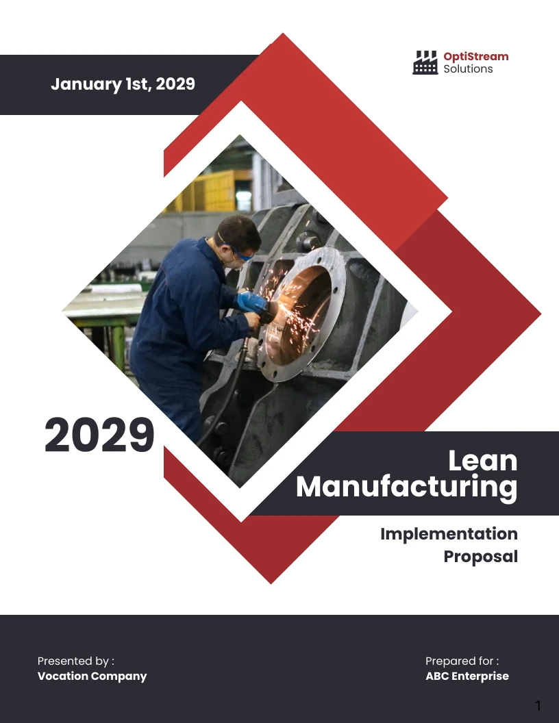 Lean Manufacturing Implementation Proposal Template - Venngage