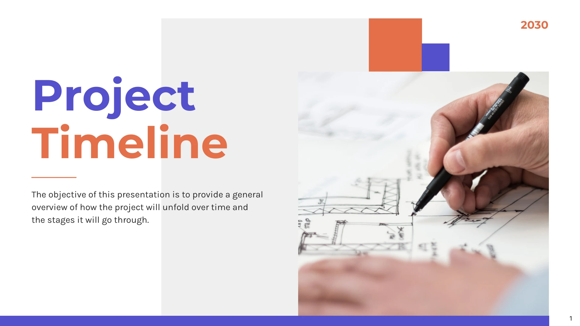 Simple Project Timeline Presentation Template - Venngage
