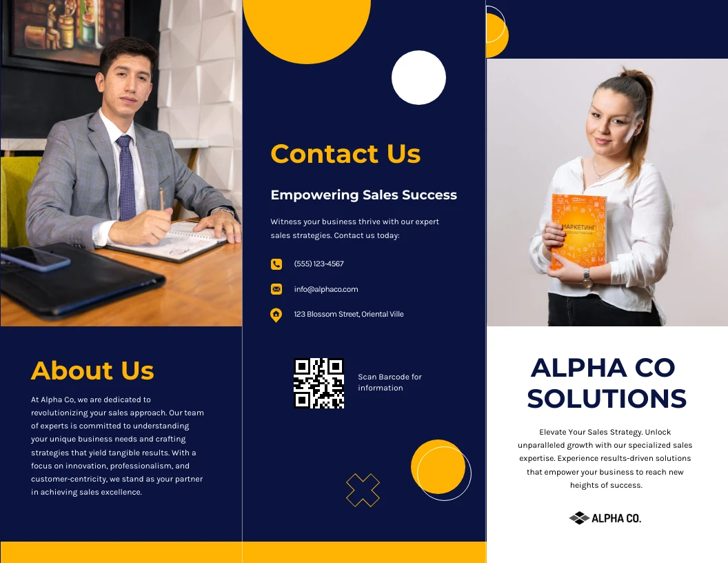 Sales Tri-fold Brochure Template - Venngage