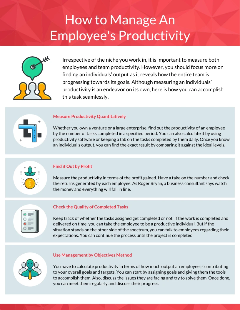 Managing Productivity Infographic Template - Venngage