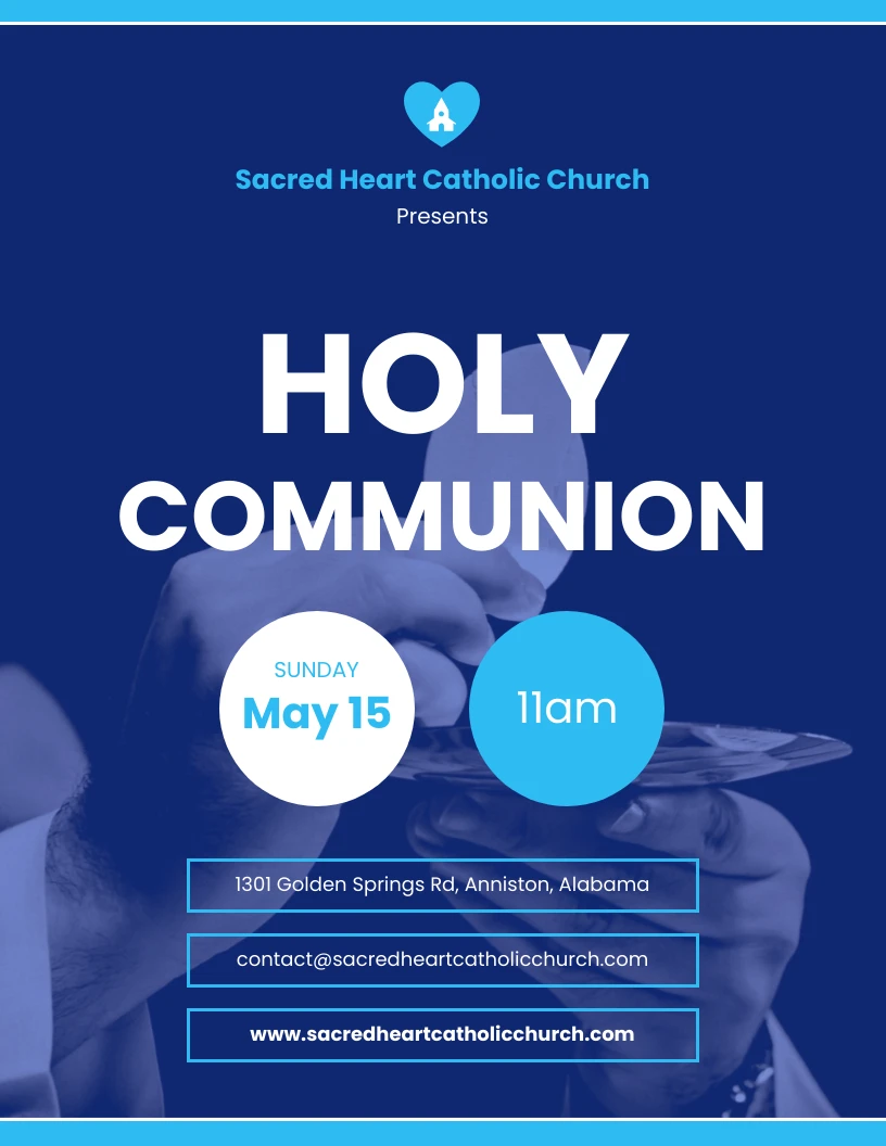 Catholic Church Flyer Template - Venngage