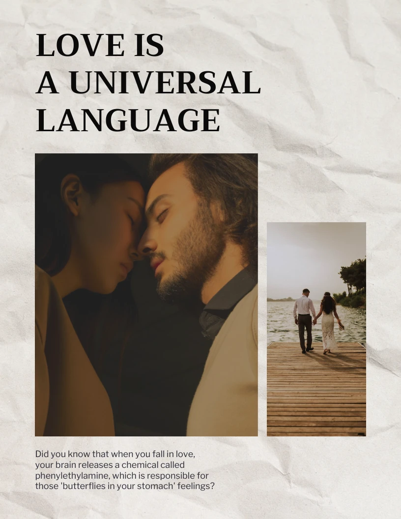 Beige Minimalist Texture Love Poster - Venngage