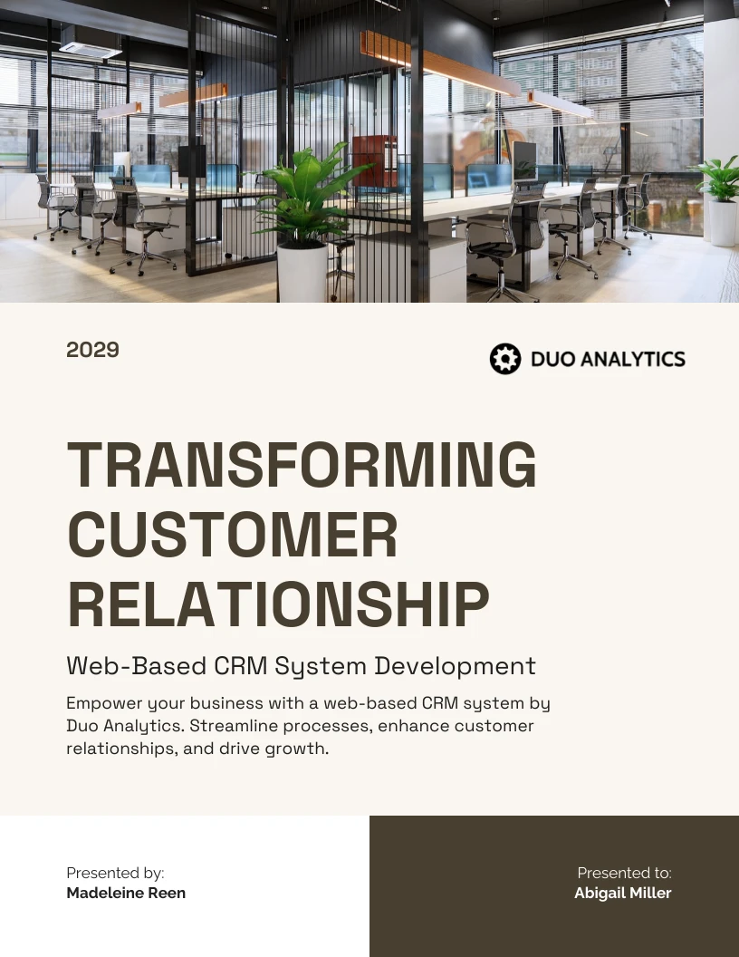 Beige & Brown Color Professional Proposal Template - Venngage