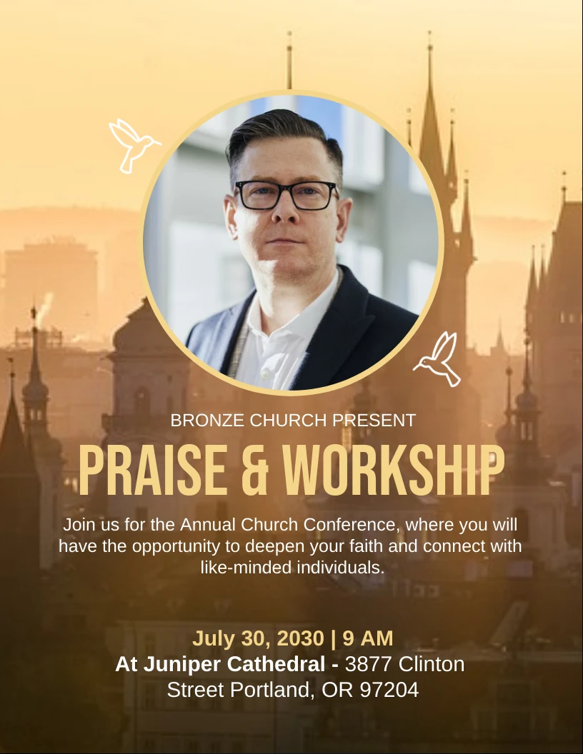 Praise And Worship Flyer Template - Venngage