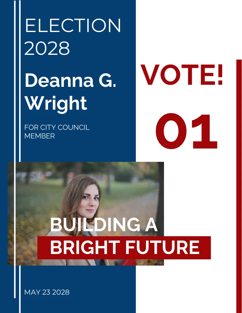 Flyers Example For Election Template - Venngage