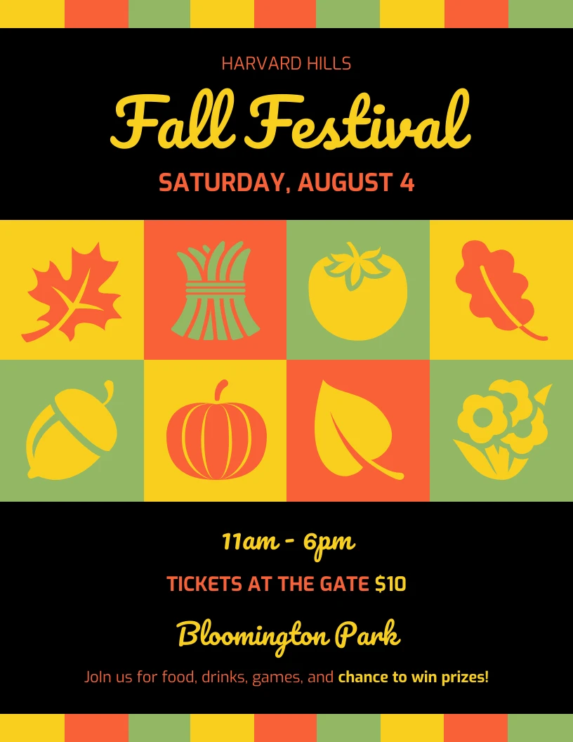 Vintage Fall Festival Event Poster - Venngage