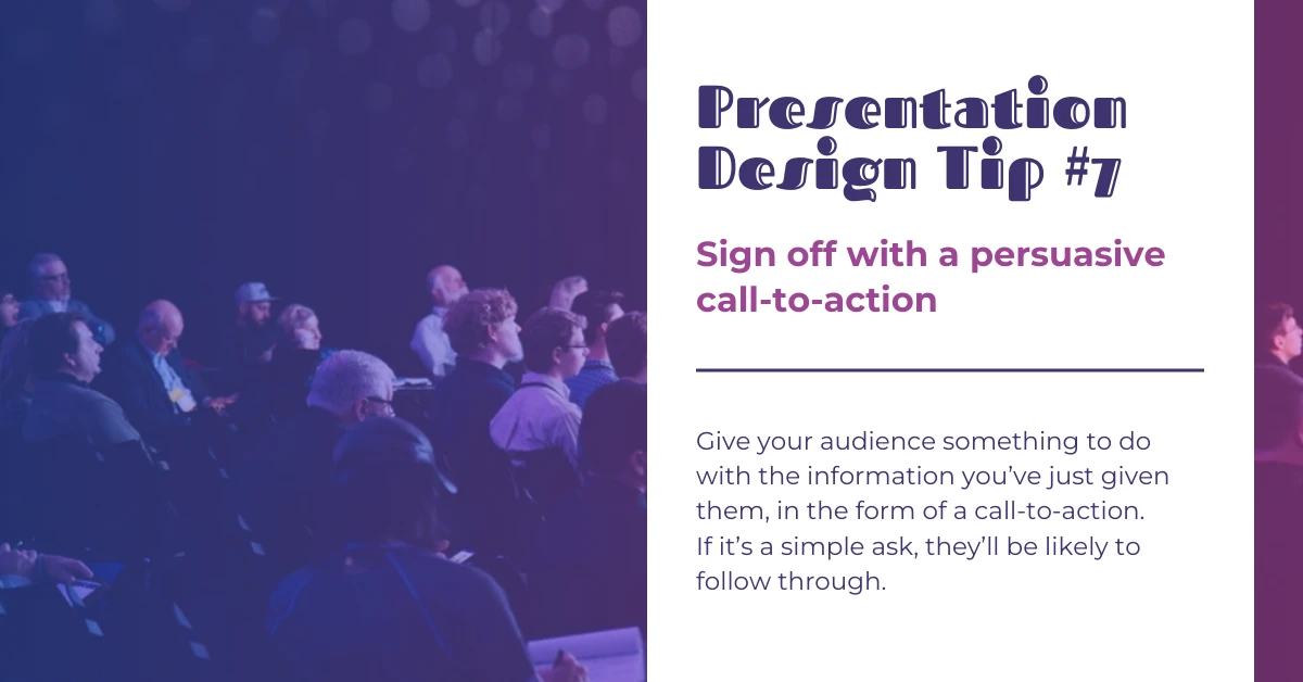 Purple Presentation Design Tips LinkedIn Post - Venngage