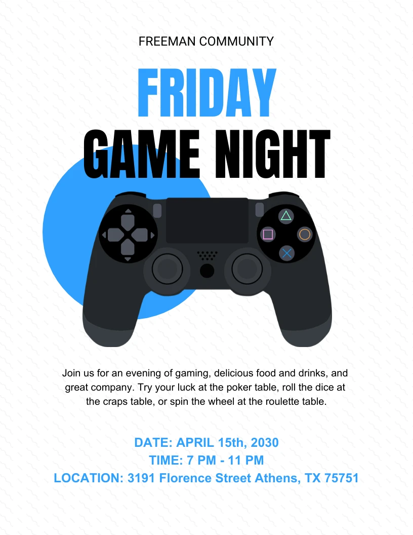 Friday Game Night Flyer Template - Venngage