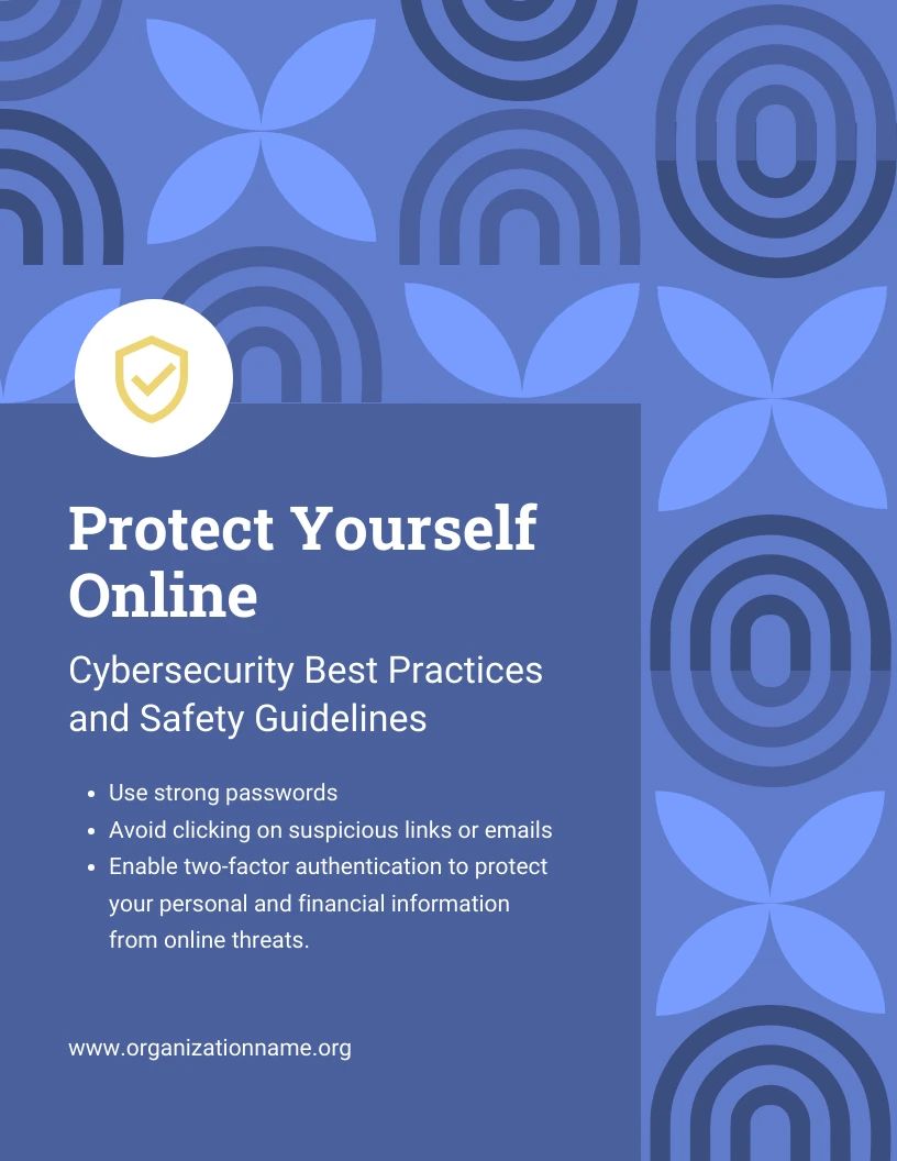 Minimalist Blue Cyber Security Abstract Dringend - Venngage