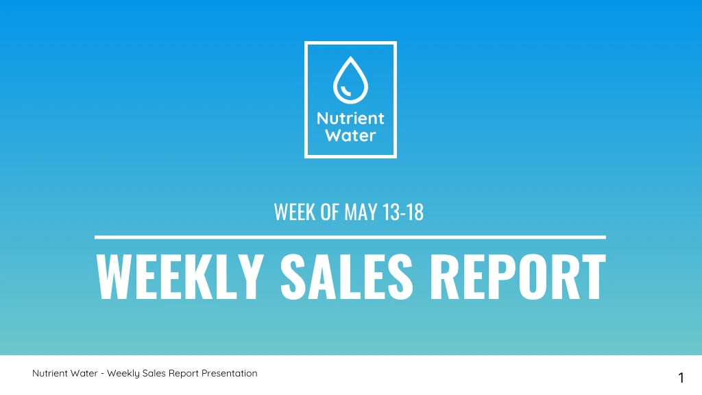 Weekly Sales Report Template - Venngage