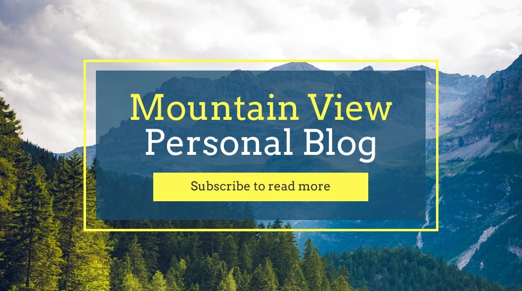 Simple Mountain Blog Banner - Venngage