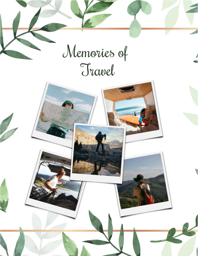 White Floral Pattern Holiday Collages - Venngage