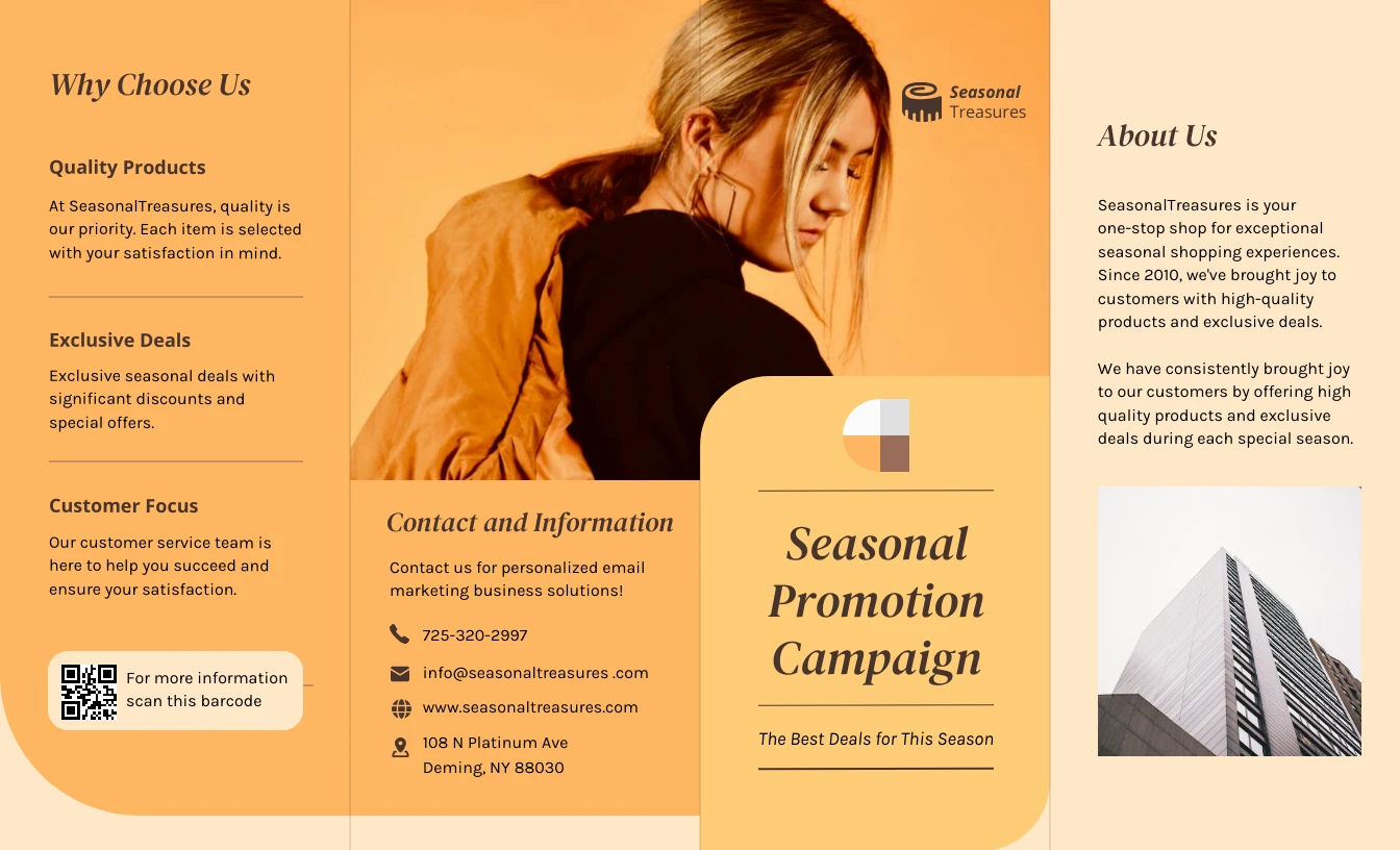 Seasonal Promotion Campaign Brochure Template - Venngage