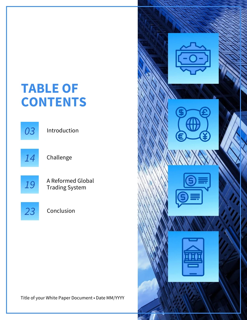 White Paper Format Template Table Of Contents Venngage white-paper-format-template-table-of-contents-venngage