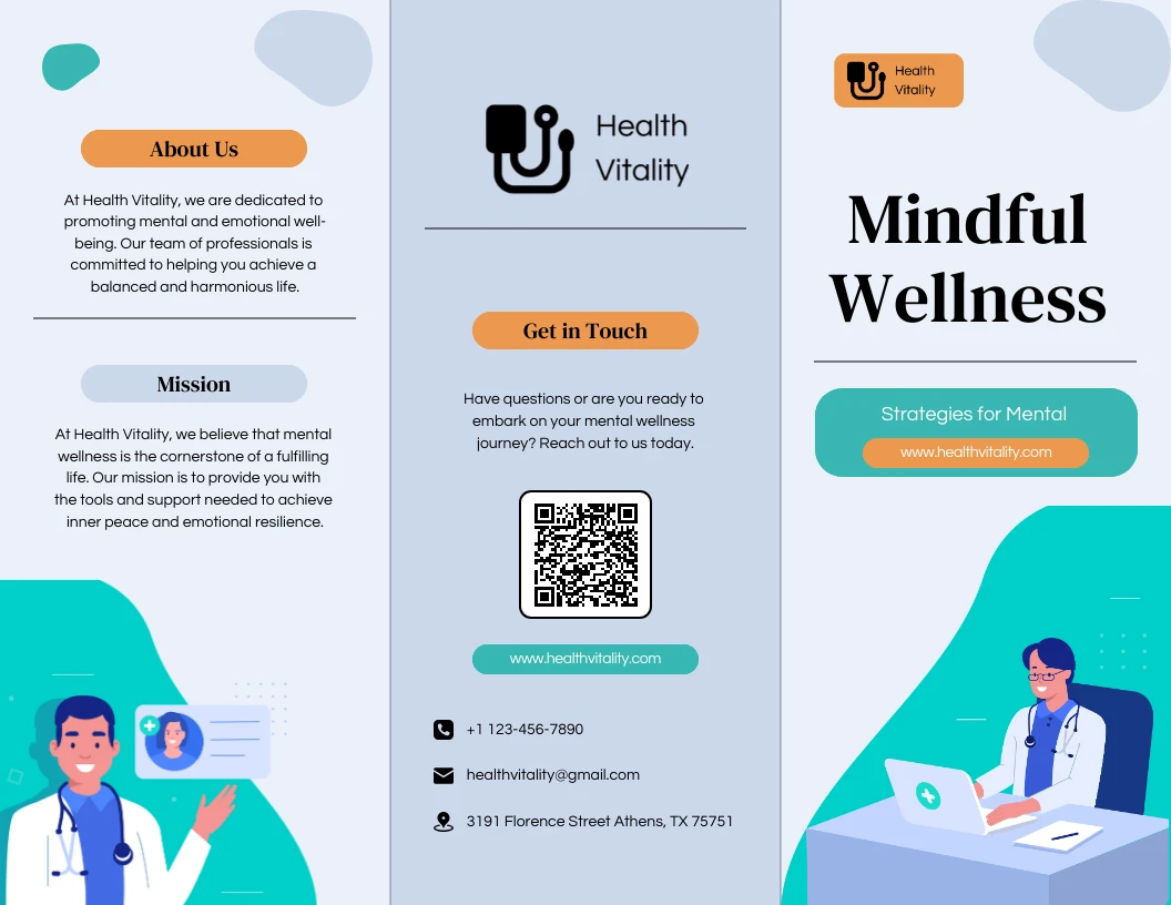 Green and Blue Medical Tri-fold Brochure - Venngage