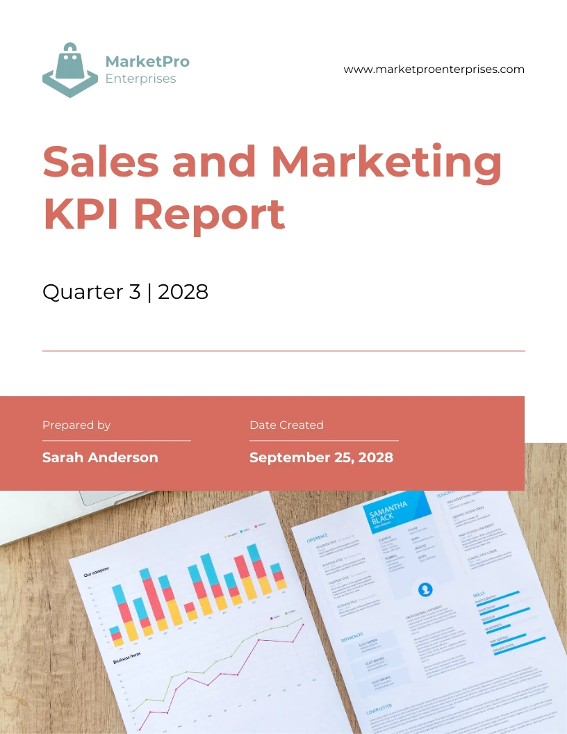 Sales KPI Report Template - Venngage