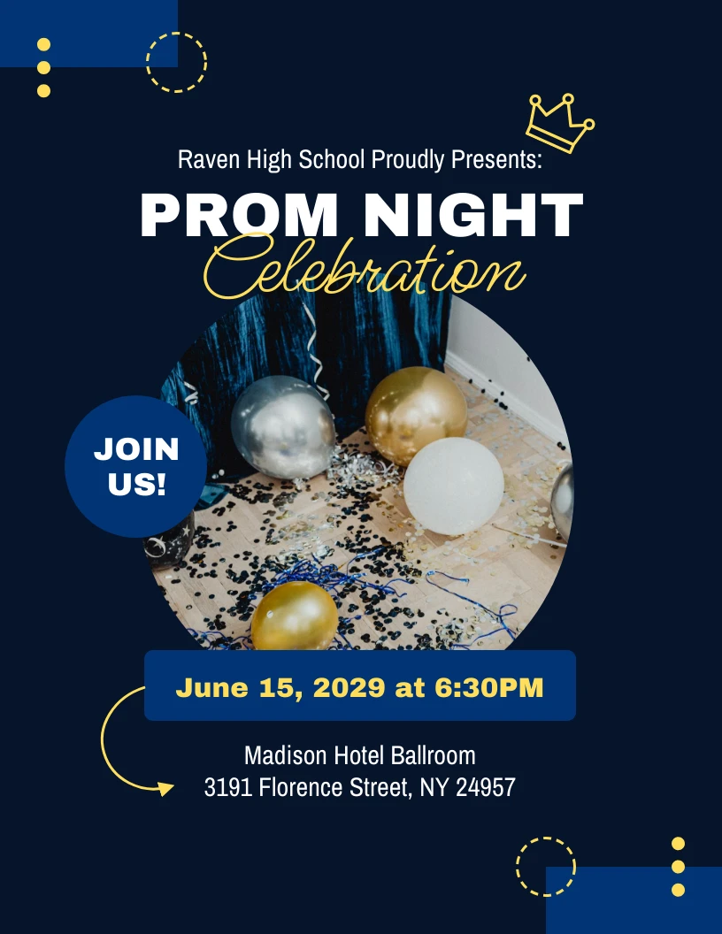Vulcan Prom Night Celebration Flyer Template - Venngage