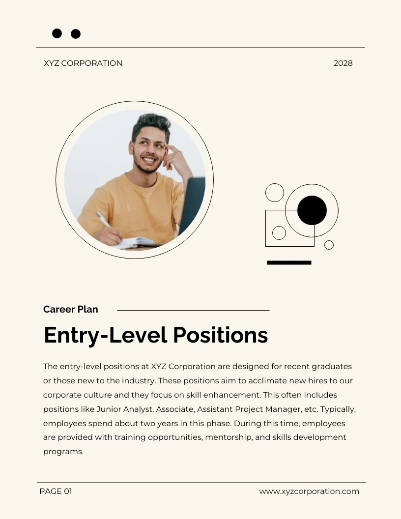 Modern Career Plan Template - Venngage