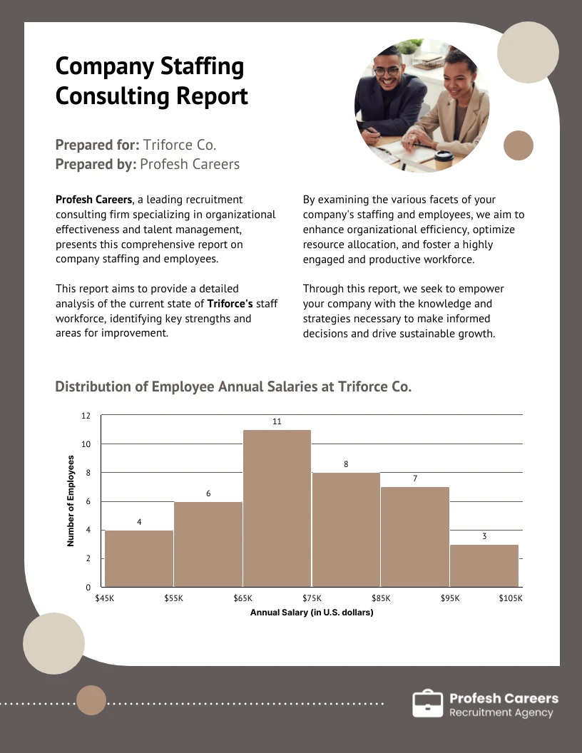 Staffing Consulting Histogram Chart Template - Venngage