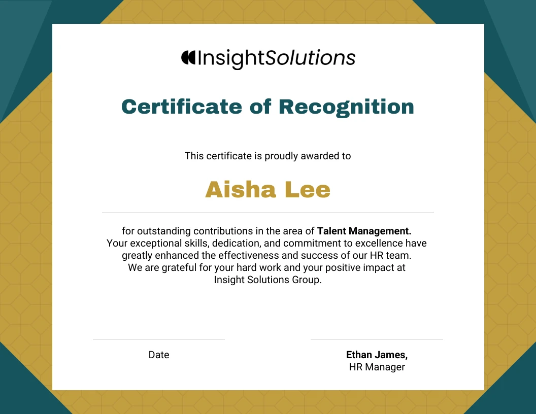 Hr Certificate Templates 19+ Human Resource Examples To Download