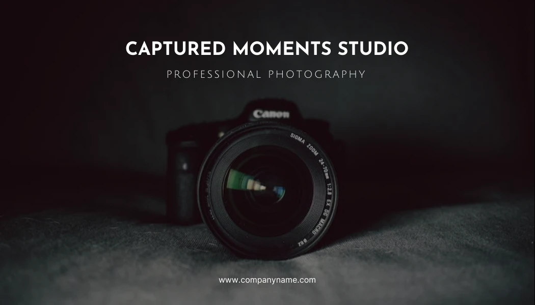 Black Simple Photo Business Card - Venngage