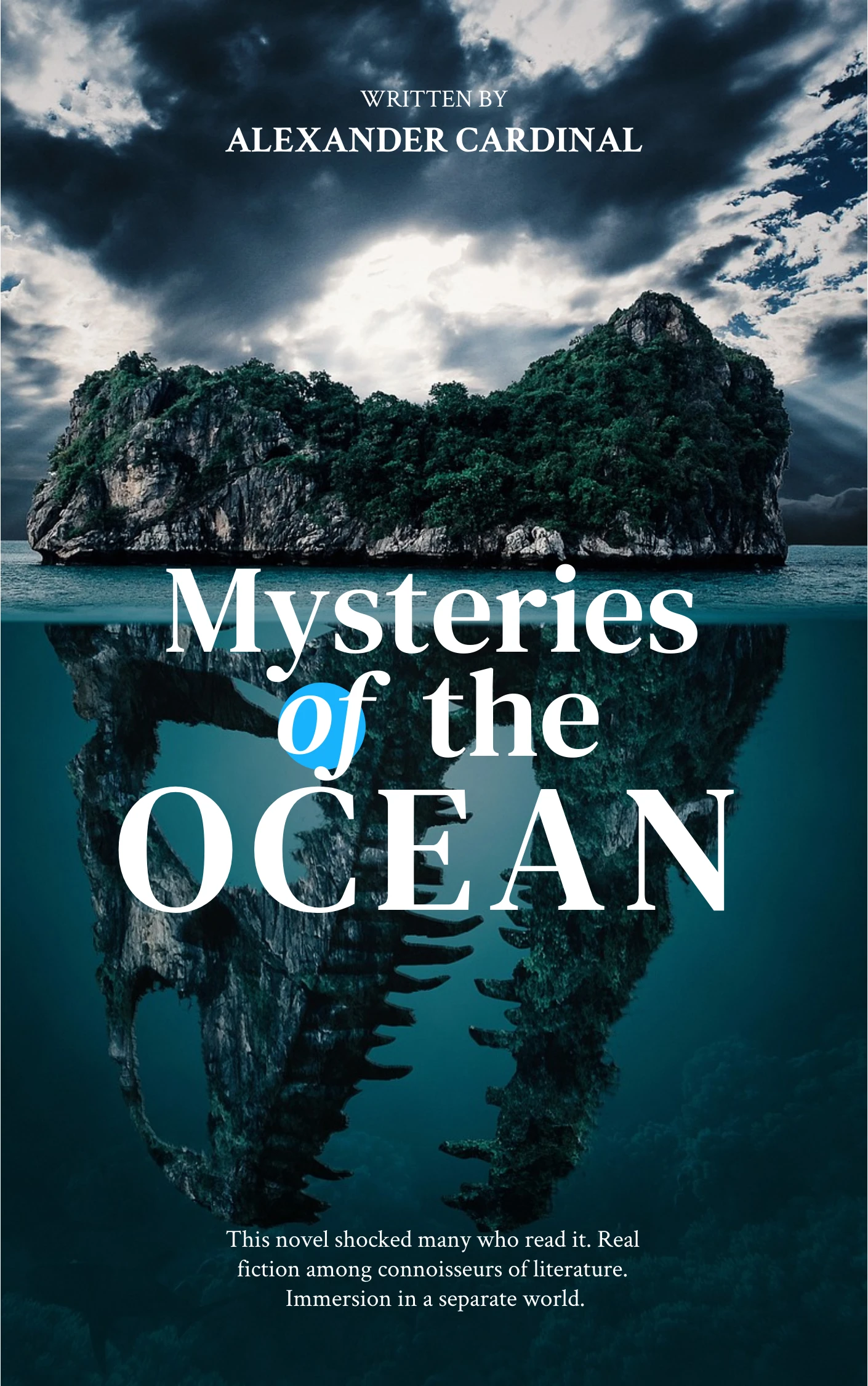 Dark Modern Mysteries Ocean Novel Book Cover - Venngage