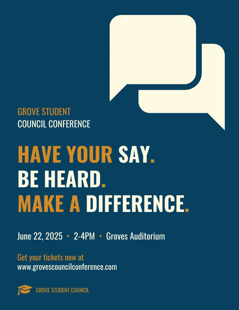 Vintage Student Conference Event Poster - Venngage