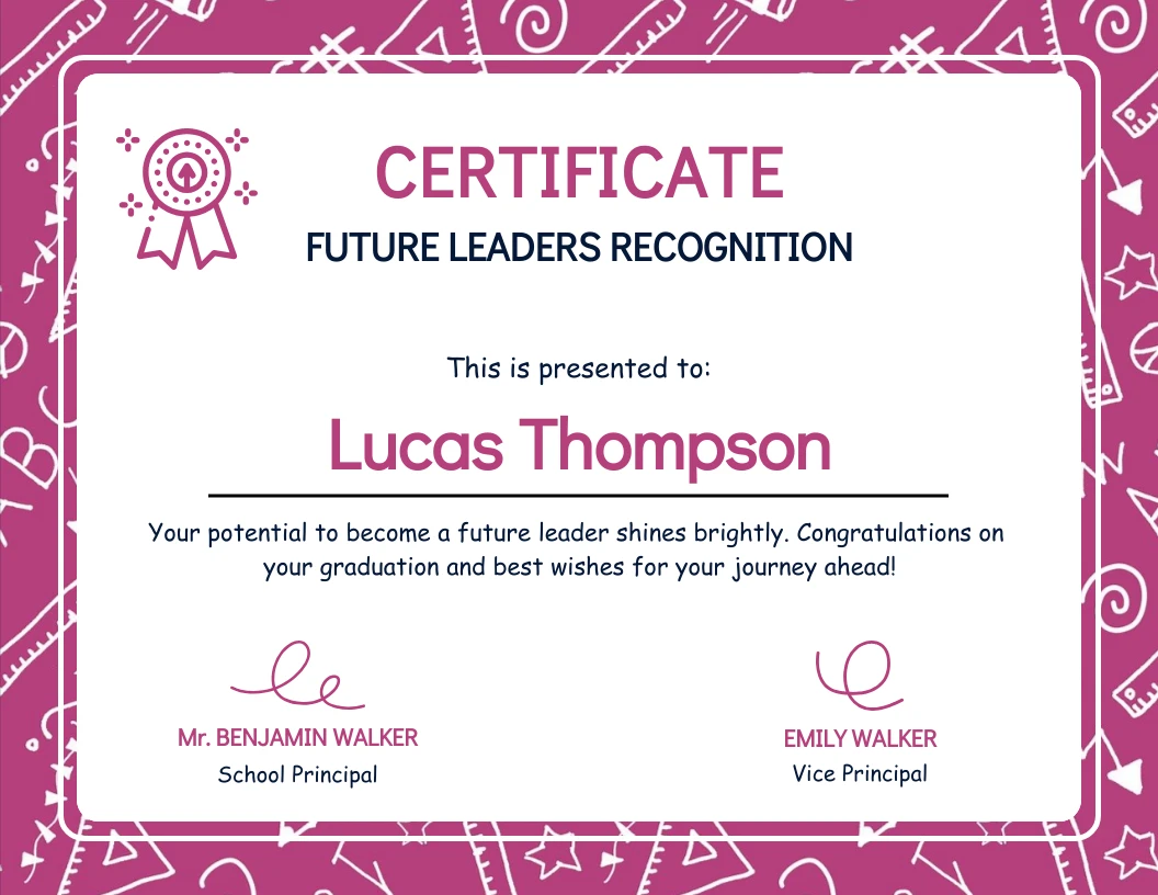 Playful Abstract School Certificate Template - Venngage