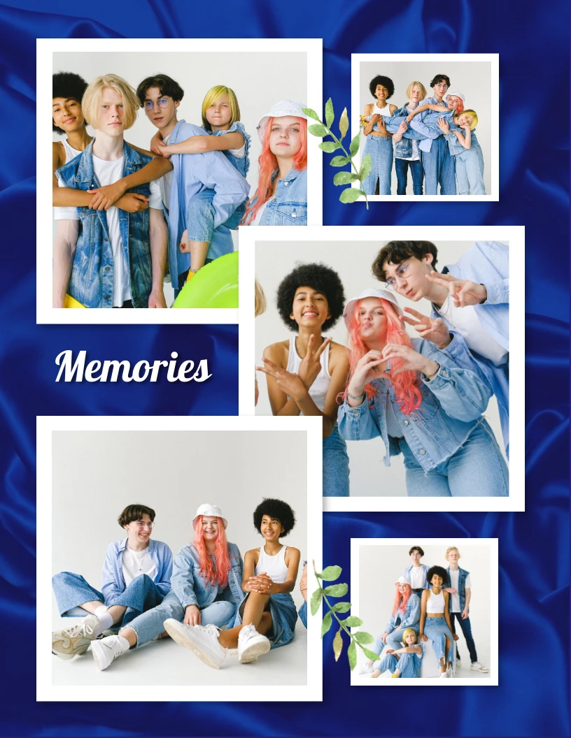 Blue Modern Texture Cool Photo Collages - Venngage