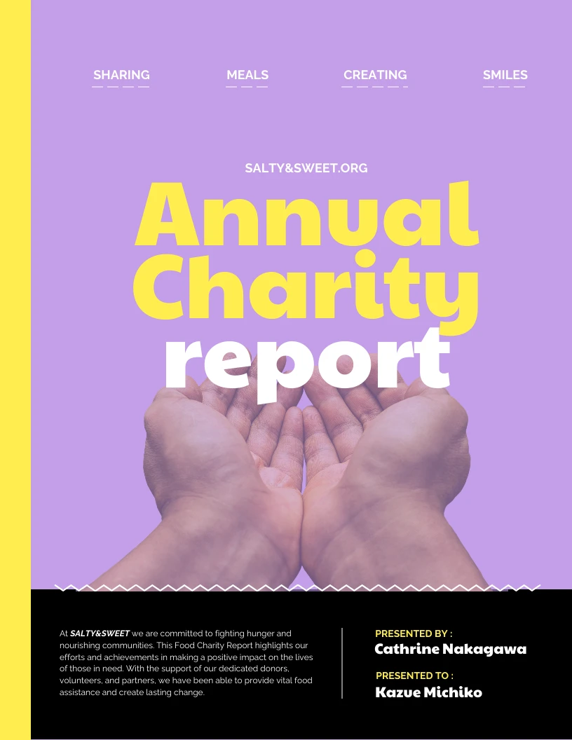 Food Charity Report Template - Venngage