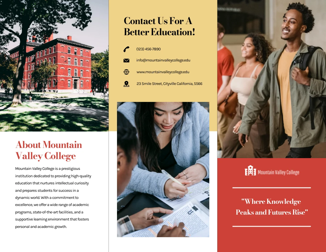 College Brochure Template - Venngage