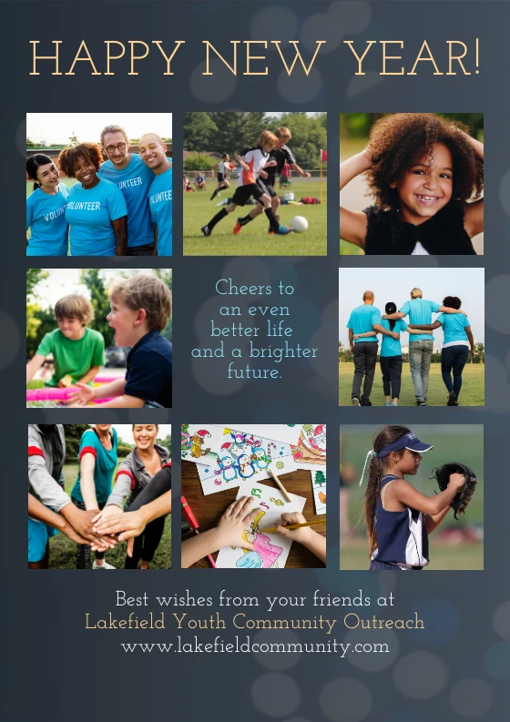 Nonprofit Community New Year Card - Venngage