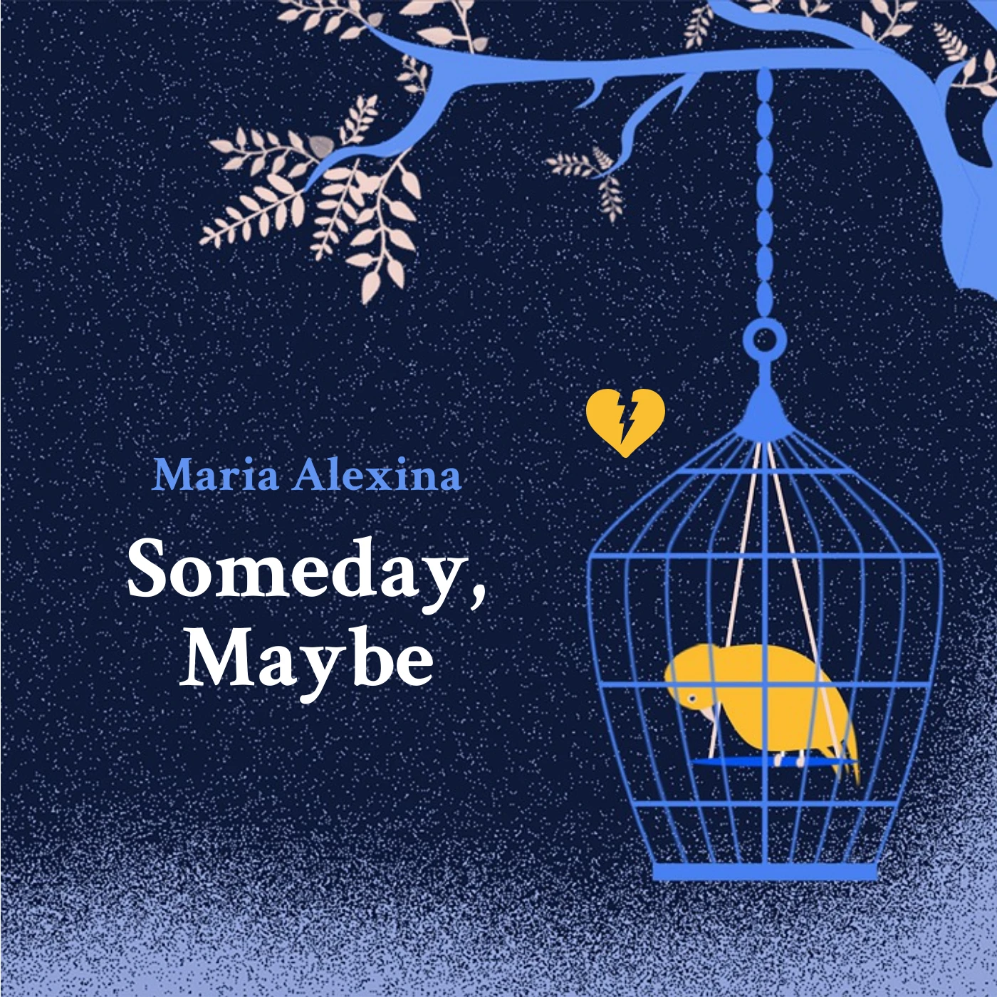 Blue Illustration Sad Album Cover - Venngage