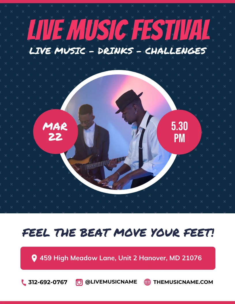 Live Music Event Flyer Template - Venngage