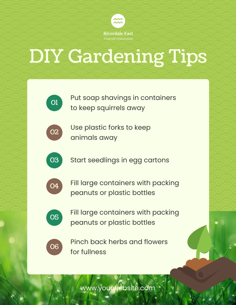 Yellow Green DIY Gardening Tips Poster - Venngage