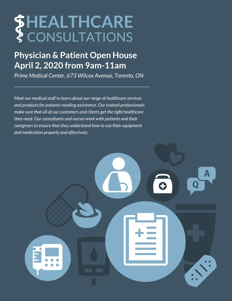 Healthcare Patient Open House Event Poster - Venngage
