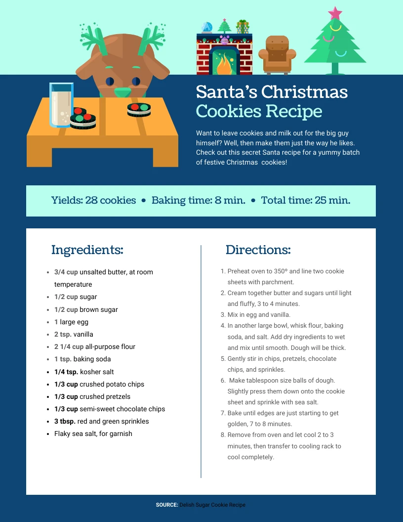 Homemade Christmas Cookies Recipe Infographic Template - Venngage