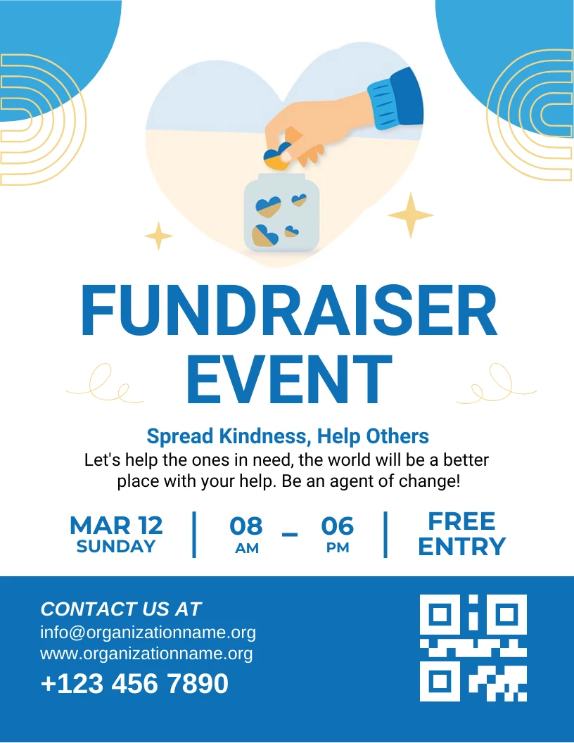 Fundraiser Event Flyer Template - Venngage