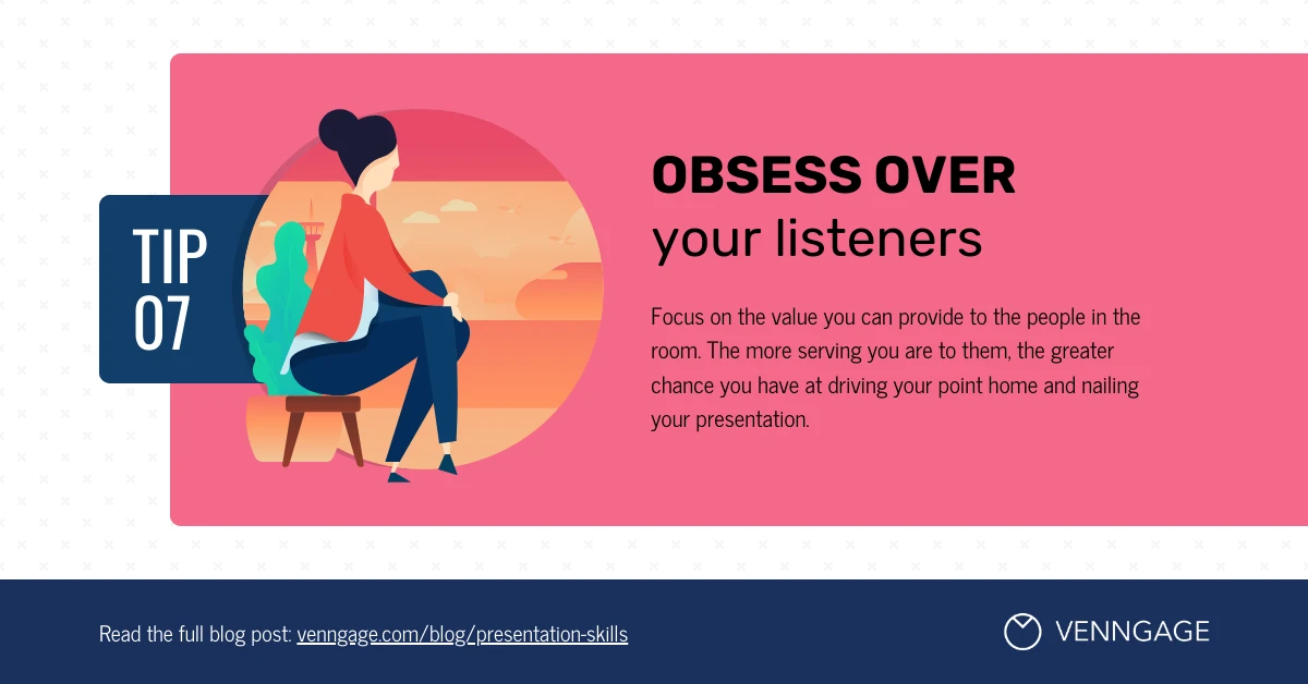 Pink Presentation Skills Facebook Post - Venngage