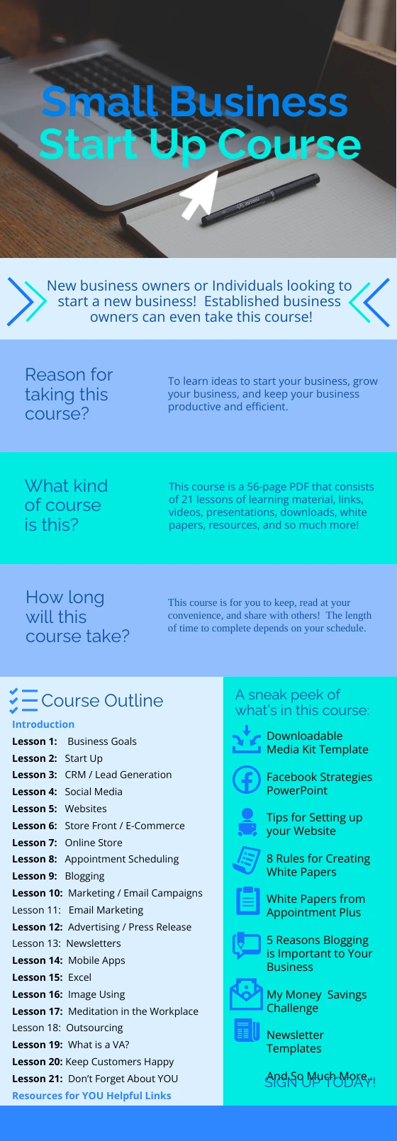 Startup Course Example Flyer Template - Venngage