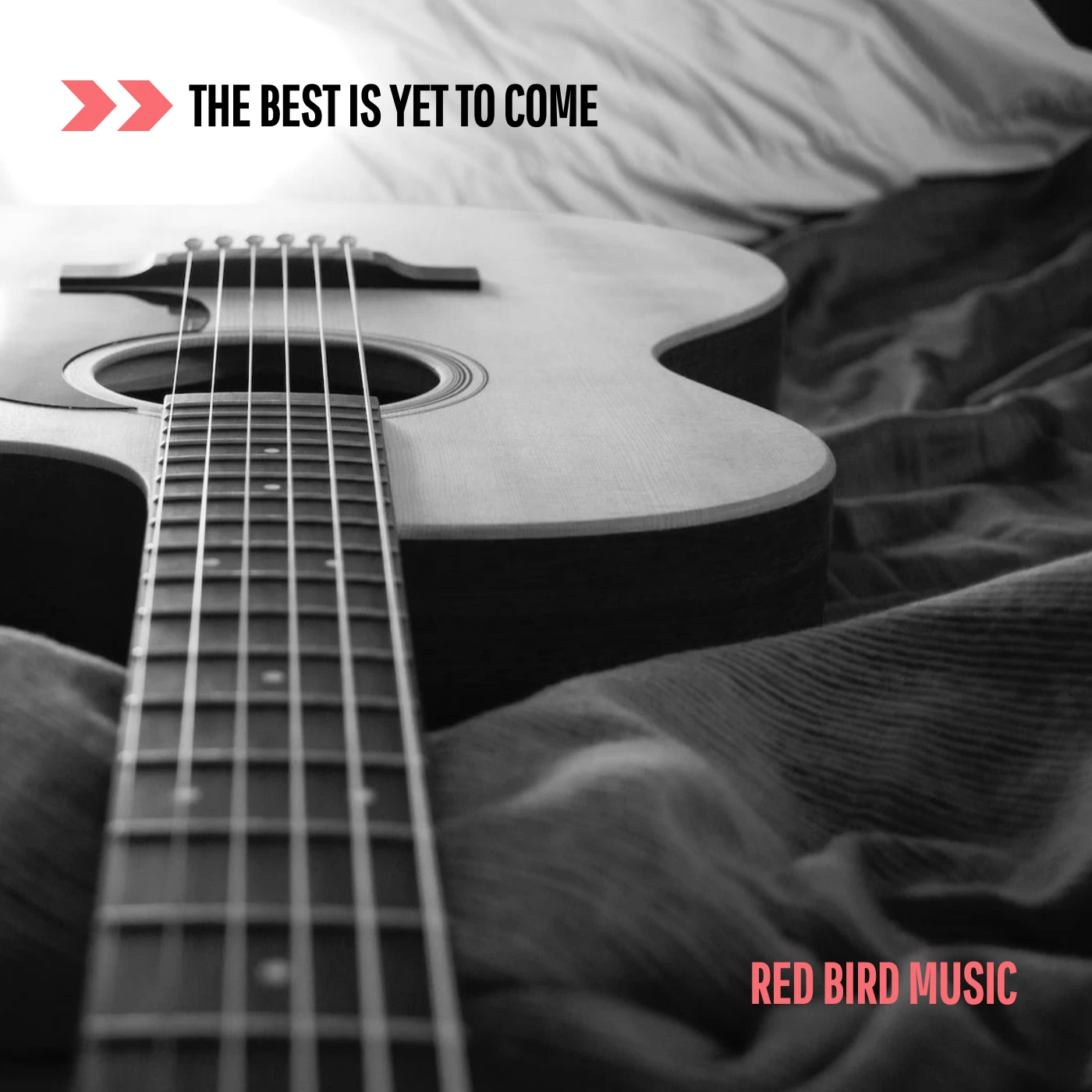 Red Accent Photo Minimalist Album Cover - Venngage