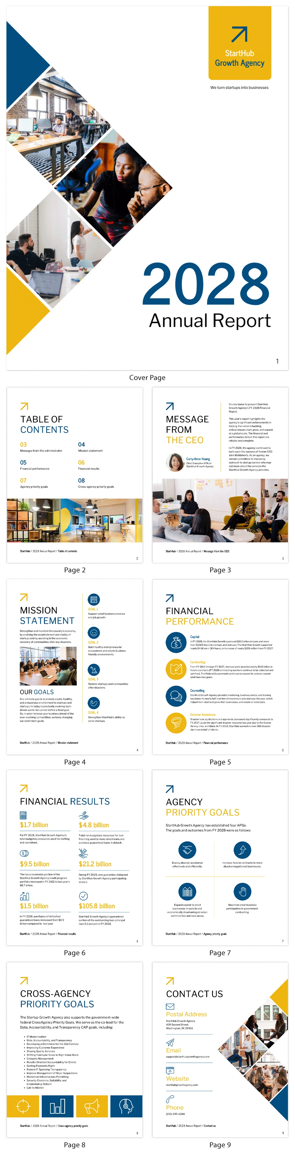 Growth Marketing Agency Annual Report Template - Venngage