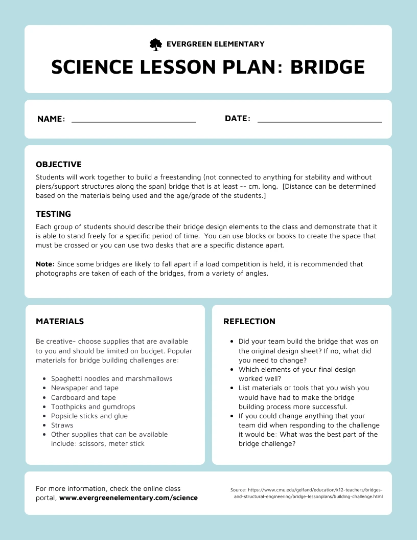Plantilla De Plan De Clase De Ciencias Venngage