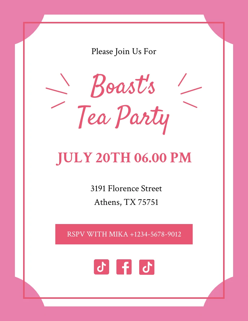 Simple Party Invitation Template