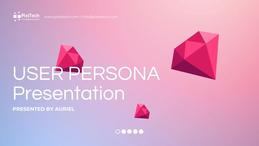 Gradient Diamond User Persona Presentation Template - Venngage
