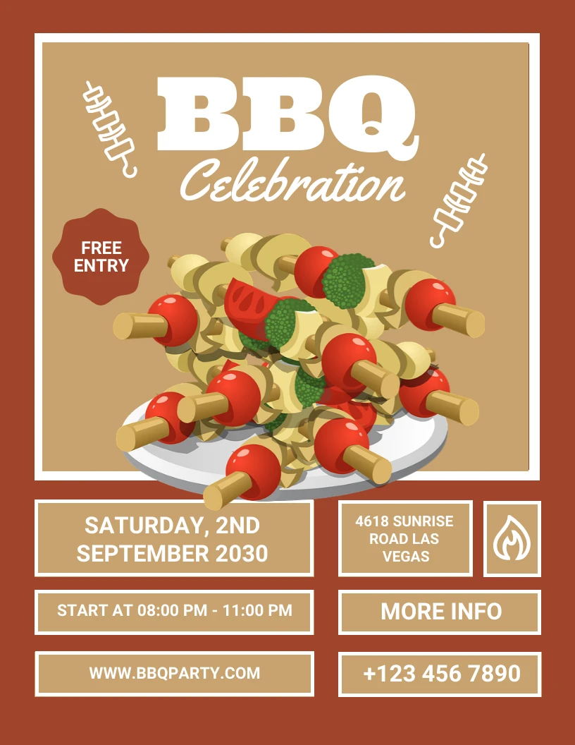 BBQ Celebration Flyer Template - Venngage